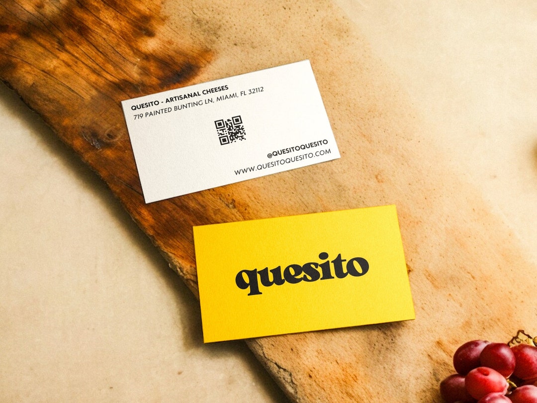 Custom QR Code Business Card Template, Editable Contact Info Card ...