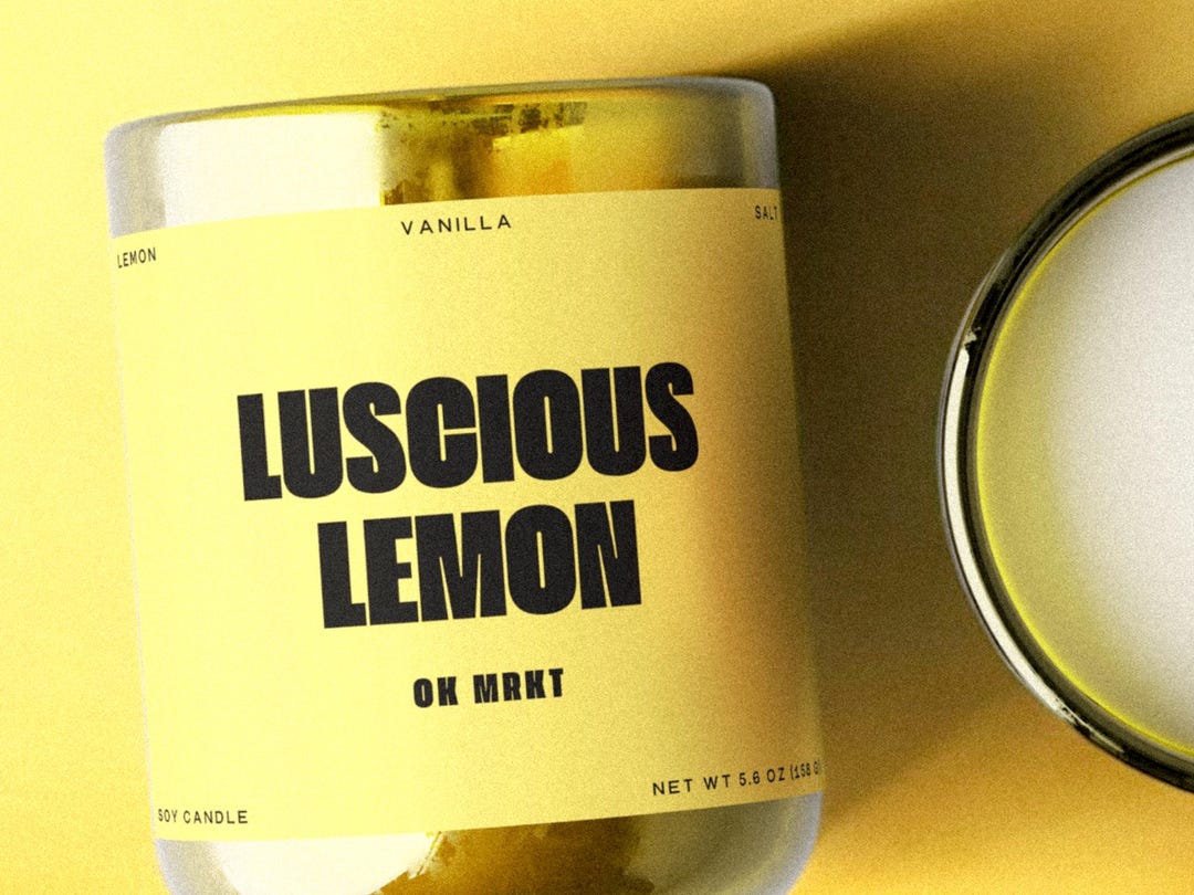 Unique Colorful Candle Label Template for Candle Businesses, Minimalist ...