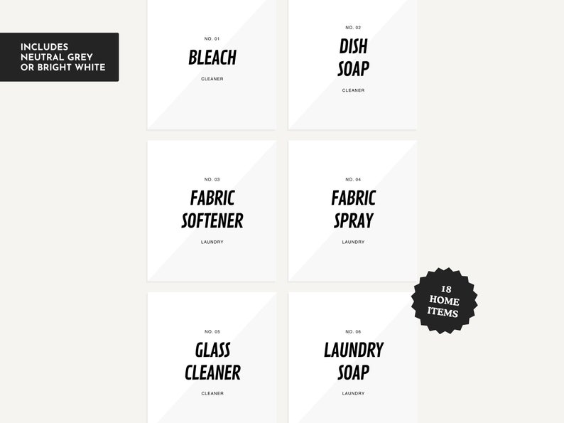 Bold Modern Home Label Template, 2 Color Themes Print Ready Templates ...