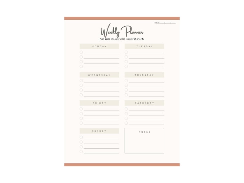 Weekly Planning and Goal Setting Guide, 7 Habits Inspired, Weekly ...