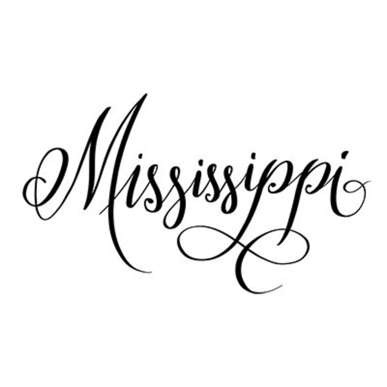 Mississippi Calligraphy PNG Digital Download - Etsy