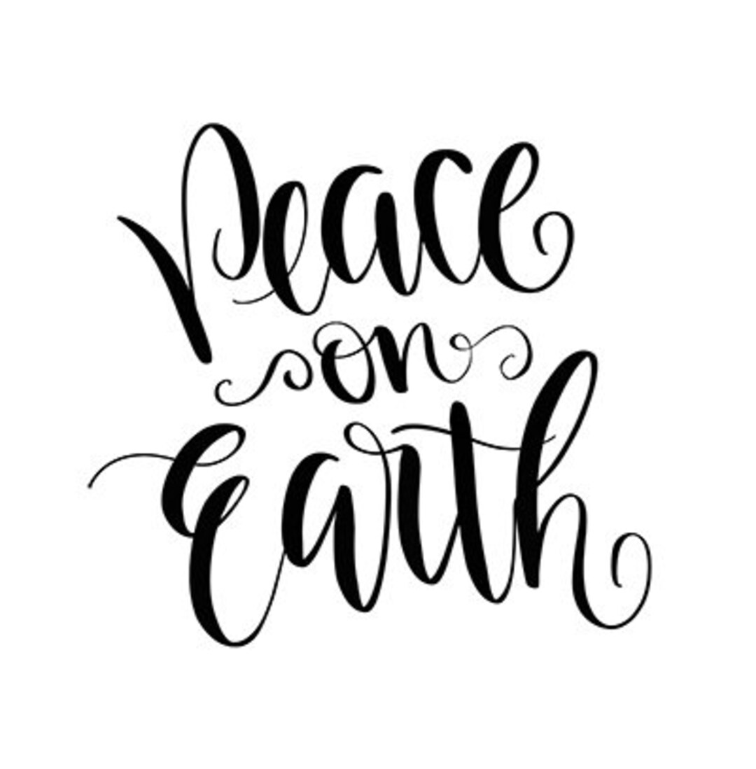 Peace on Earth Calligraphy PNG Digital Download - Etsy