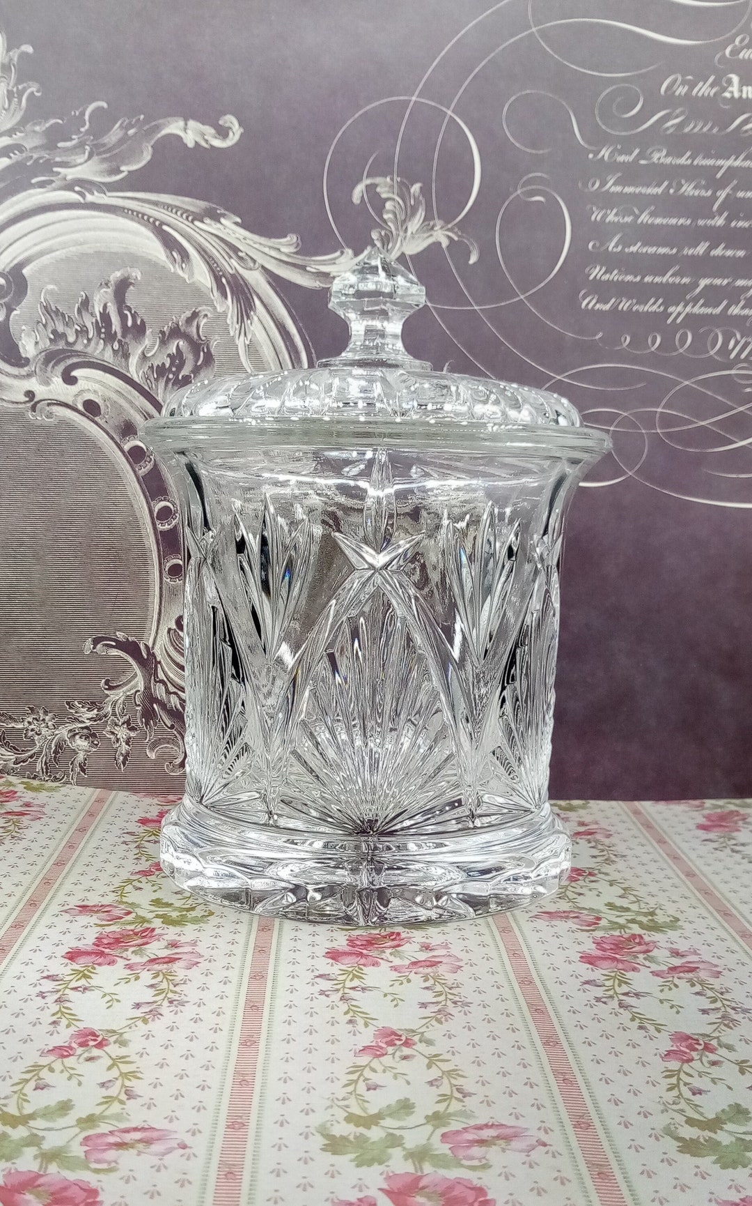 BOMBAY, Crystal, Cookie Jar, Biscuit Jar - Etsy