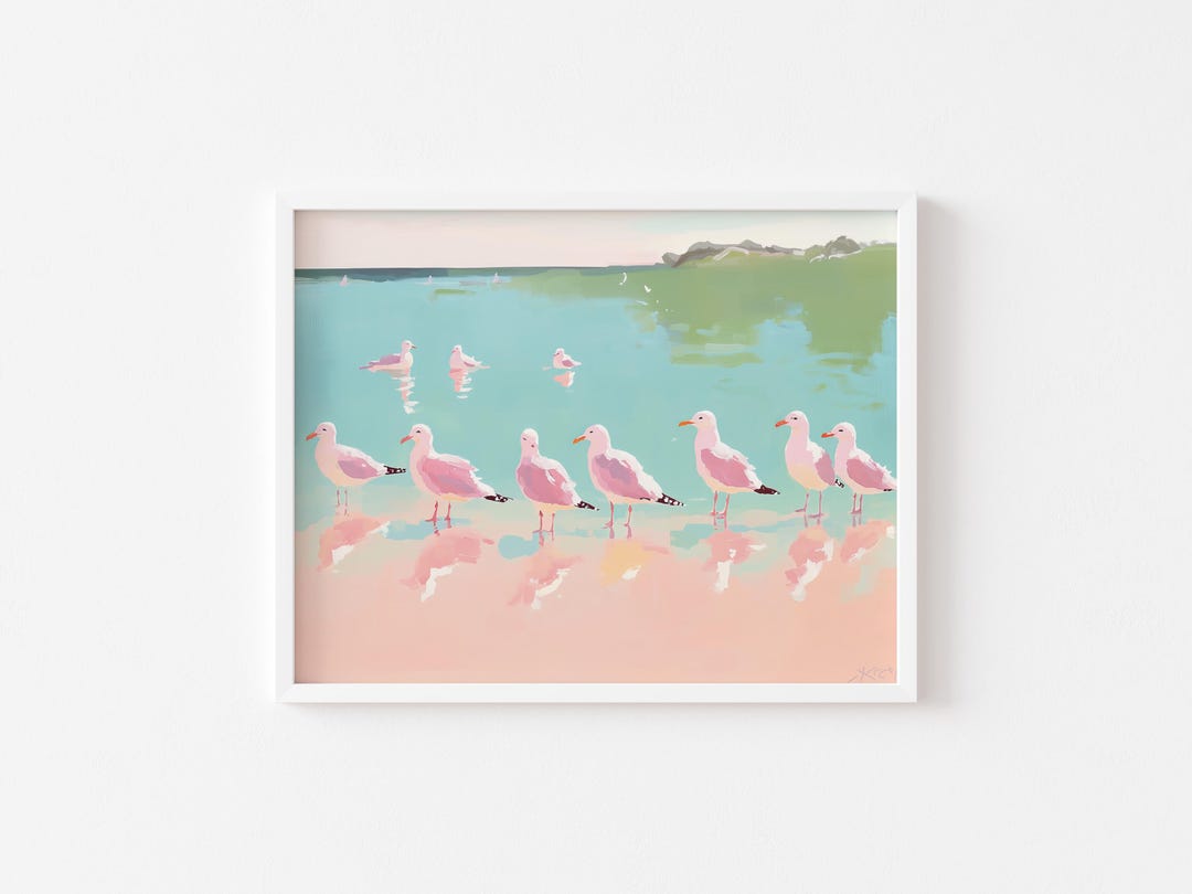 Lake Seagulls Decor | Seven Seagulls Art, Seagulls Lake Scene, Nature ...