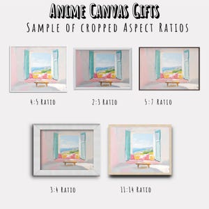 Mediterranean Window View Painting | Coastal Window Art, Pastel Coastal ...