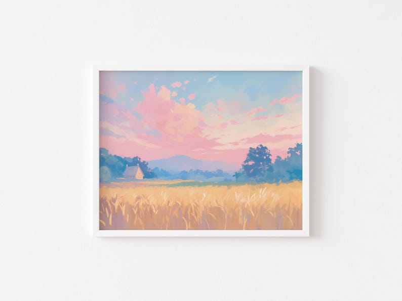 Sunrise Rice Paddy Golden Rice Field Rice Paddy Painting Golden Field ...