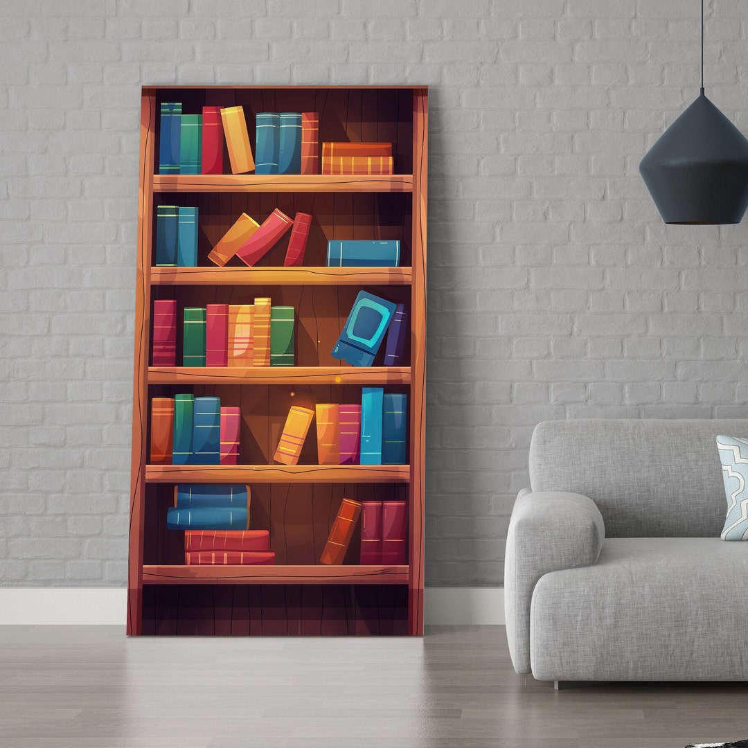 Nursery Bookcase, Downloadable Prints, Classroom Tapestry, Nursery Book ...