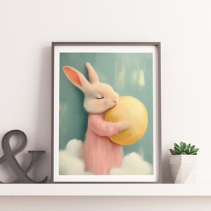 Pastel Ball Bunny, Pink Rabbit Pastel, Pink Rabbit Artwork, Easter ...