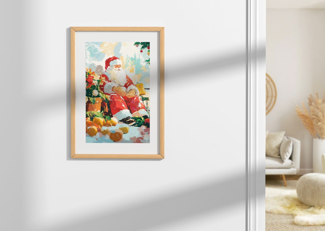 Yuletide Repose Pastel, Santa Claus Painting, St Nicholas, Catholic ...
