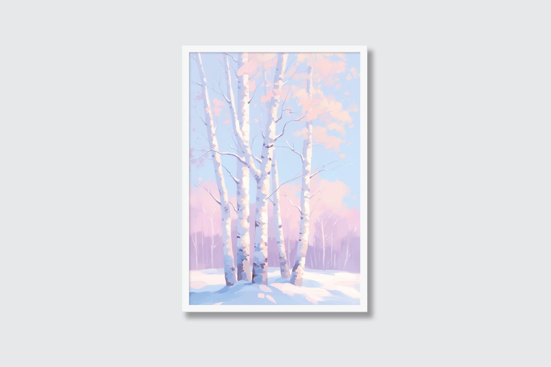 Tree Art Farmhouse Cottagecore Decor, Watercolor Trees Print Neutral ...