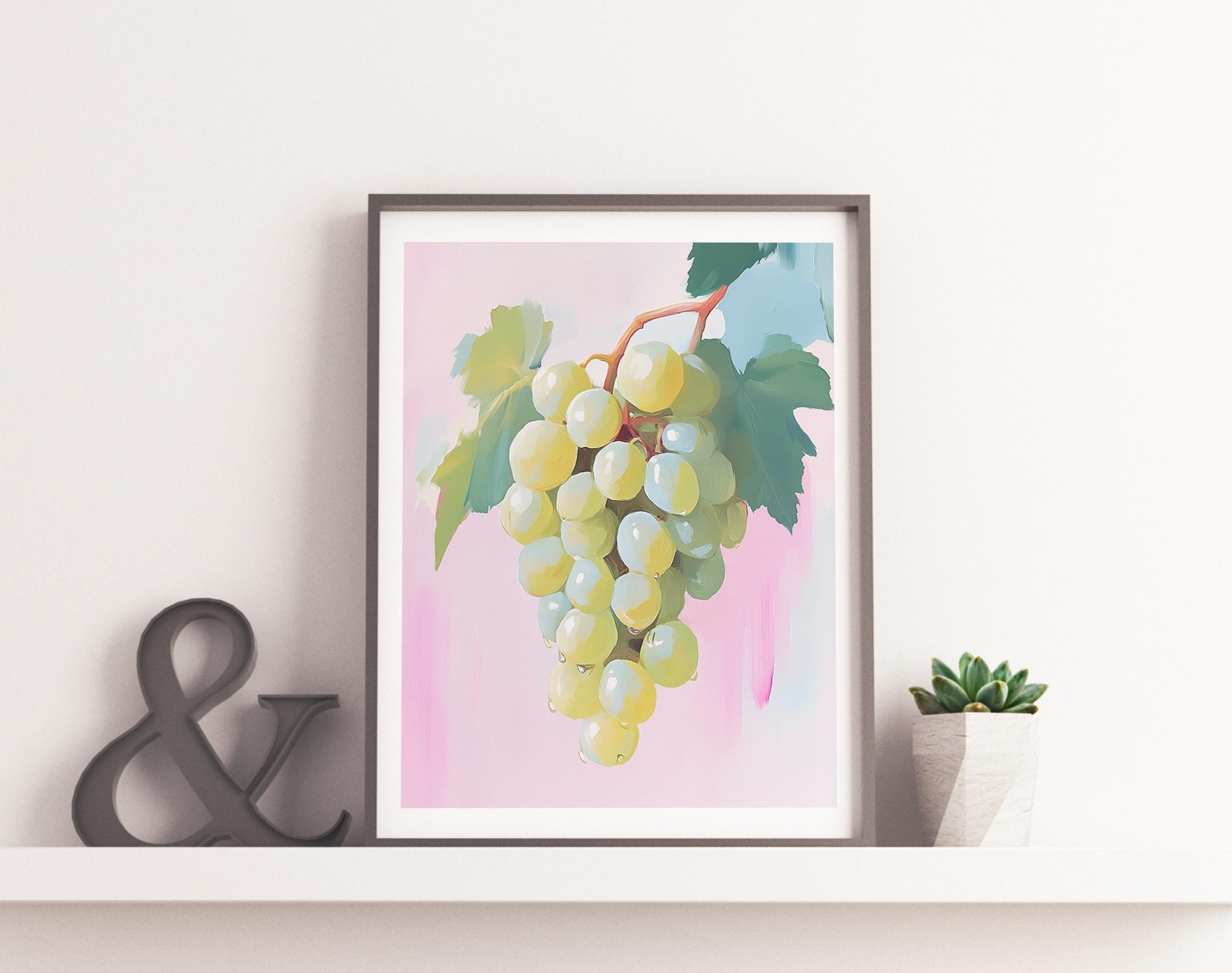 Watercolor Grapes Painting | Grapevine Wall Art, Grape Print, Grape ...