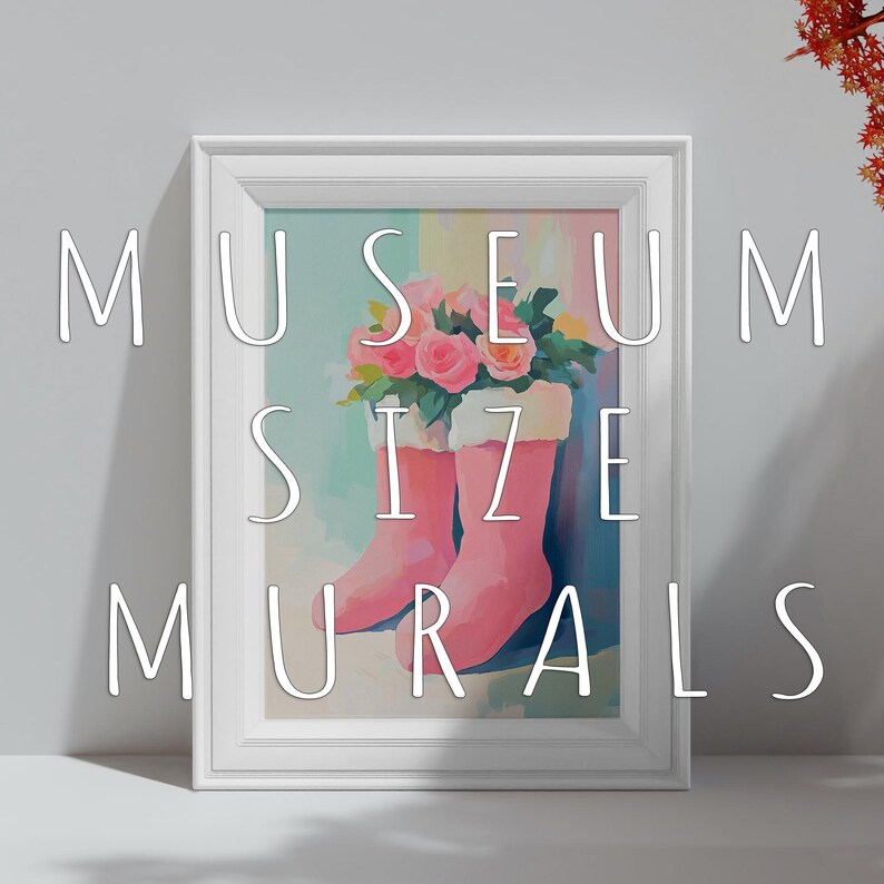 Whimsical Pink Fur Boot Adorned With Beautiful Roses Artwork Ladies ...