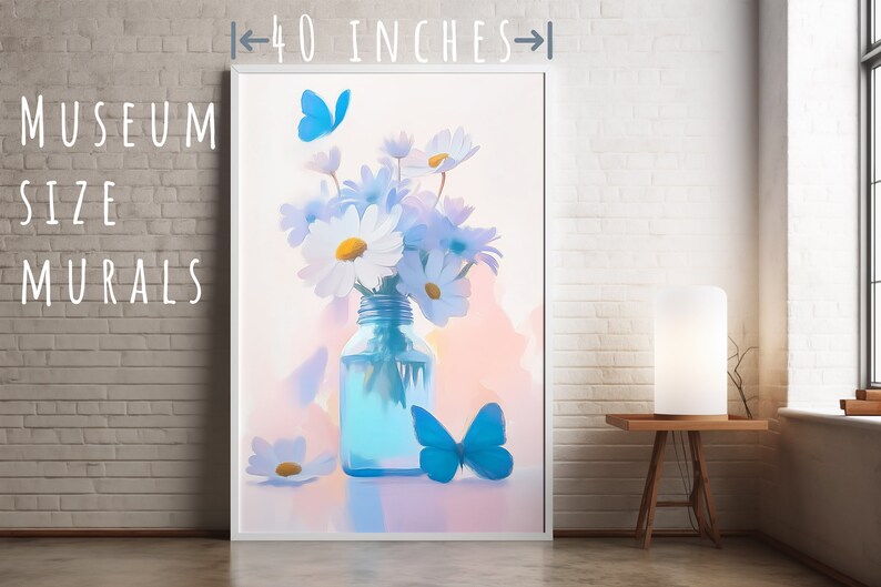 Pastel Daisy Hues - Daisy Painting | Daisy Poster, Daisy Nursery Decor ...