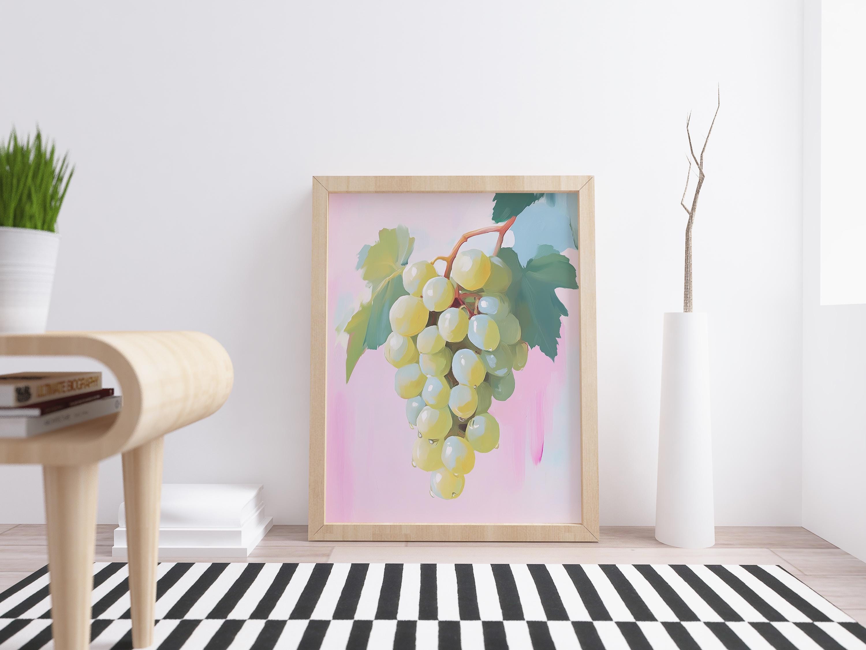 Watercolor Grapes Painting | Grapevine Wall Art, Grape Print, Grape ...