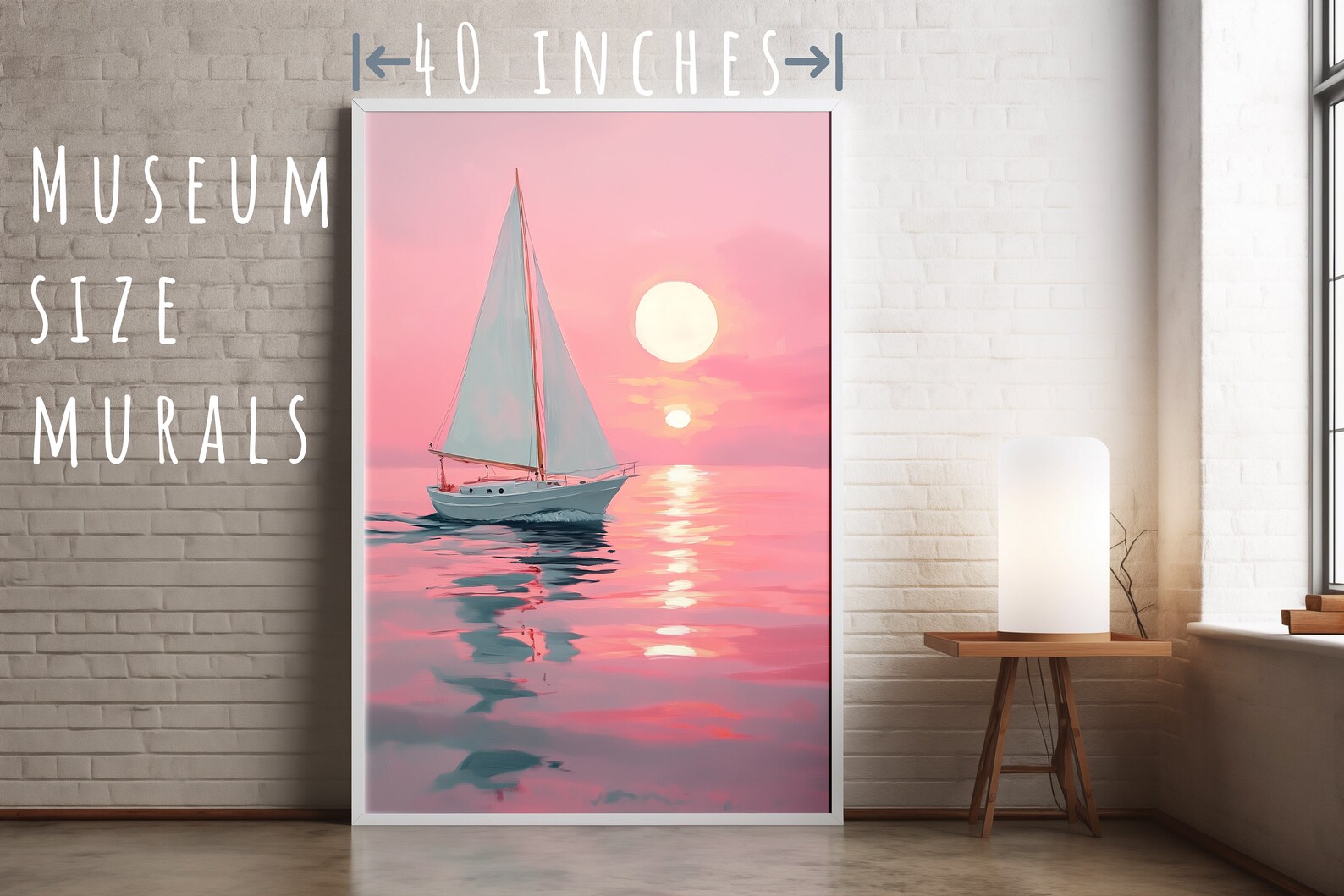 Sailing Sunset Pastel, Sailing Boat Art, Yacht Painting, Sailboat ...