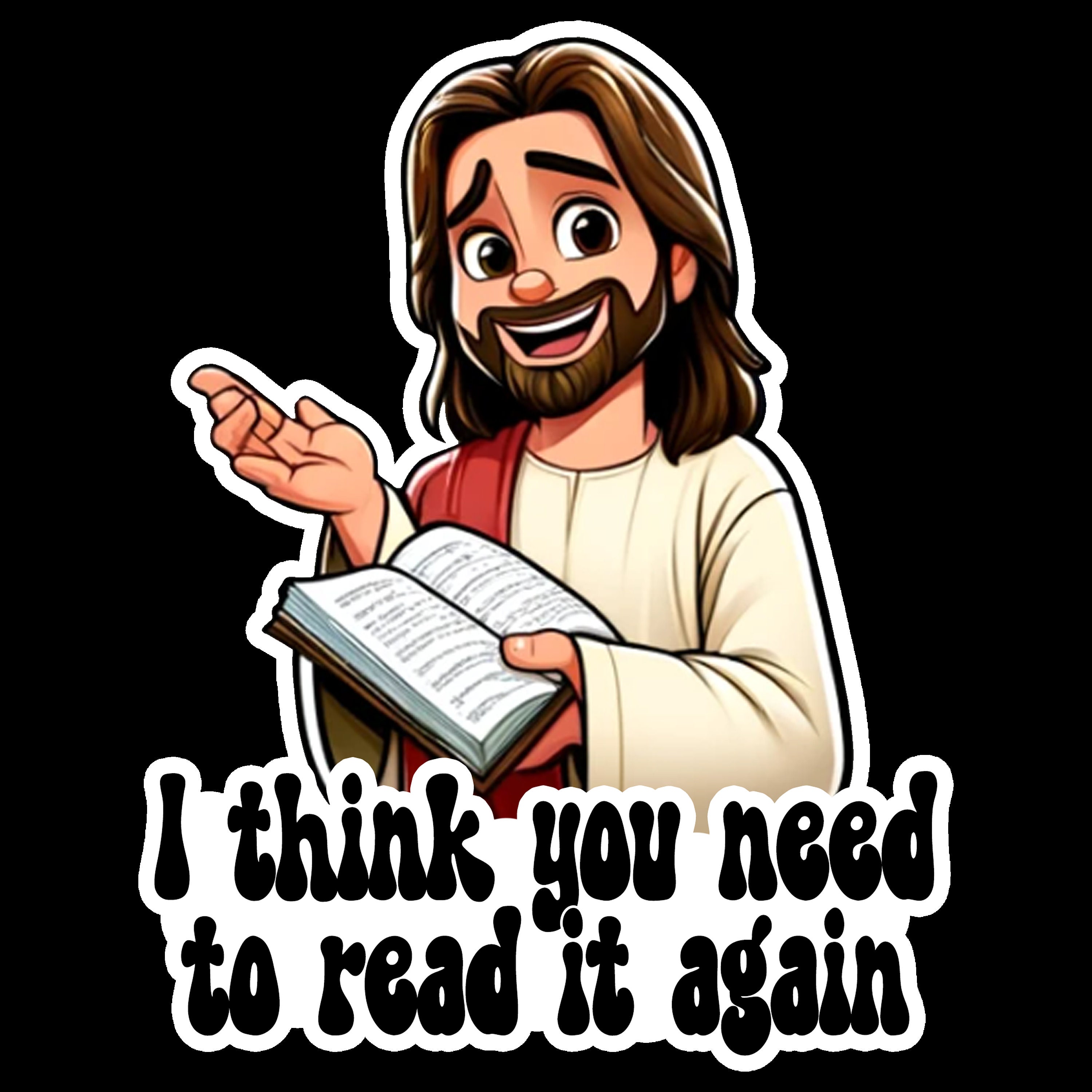 Jesus Sticker Sheet Jesus Humor Bible Humor Funny Jesus Stickers ...