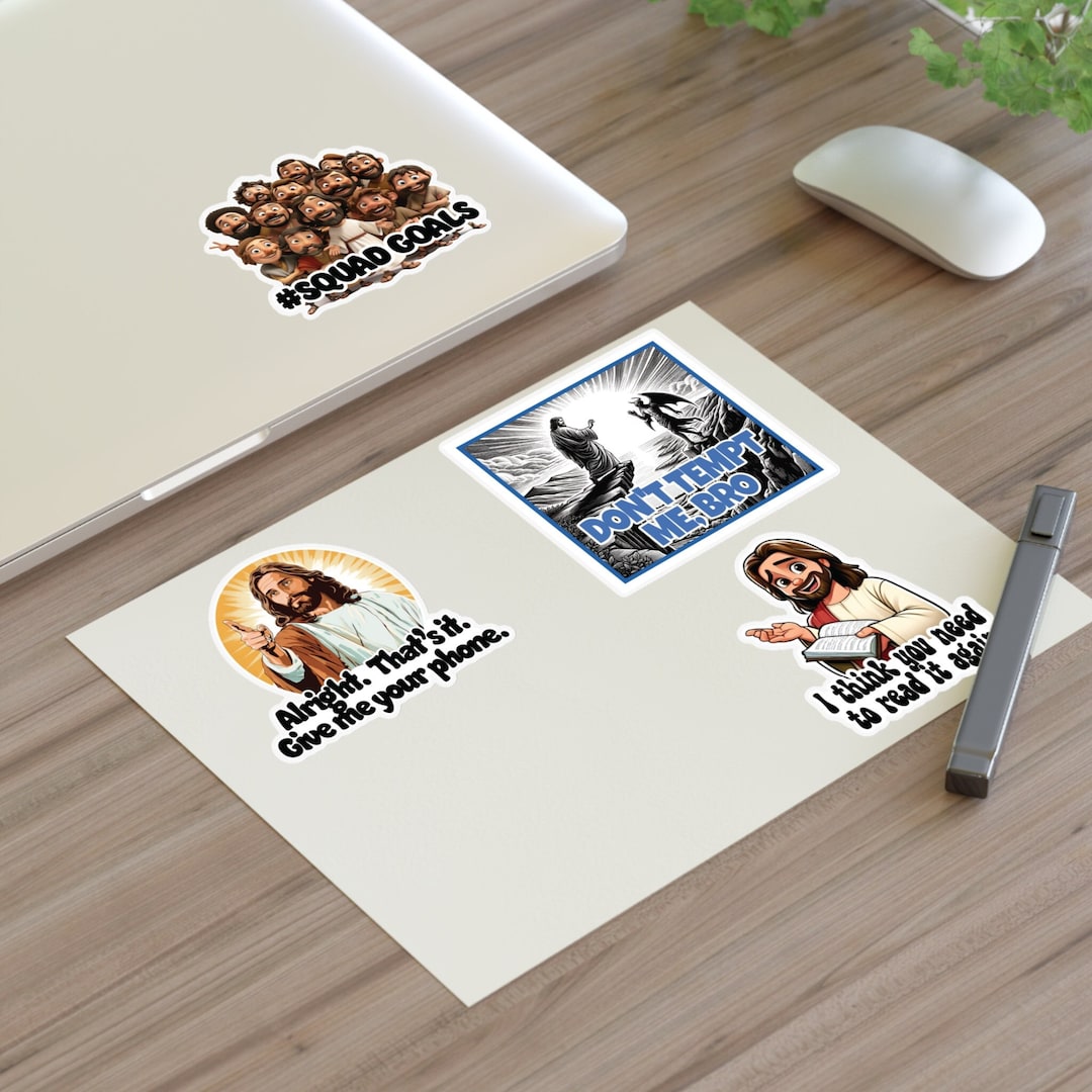 Jesus Sticker Sheet Jesus Humor Bible Humor Funny Jesus Stickers ...