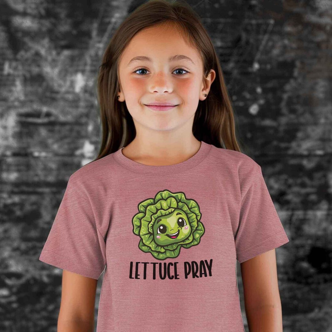 Lettuce Pray Youth Shirt Christian Humor T-shirt, Funny Church Shirt ...