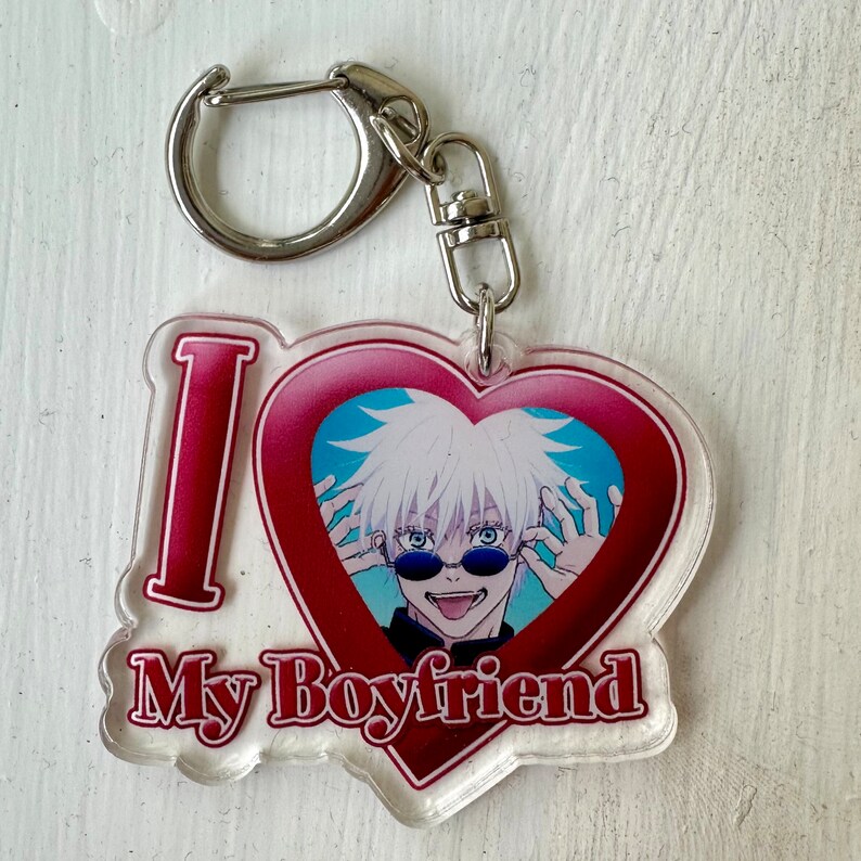 Gojo Keychain JJK Anime Keychain Acrylic Charm - Etsy