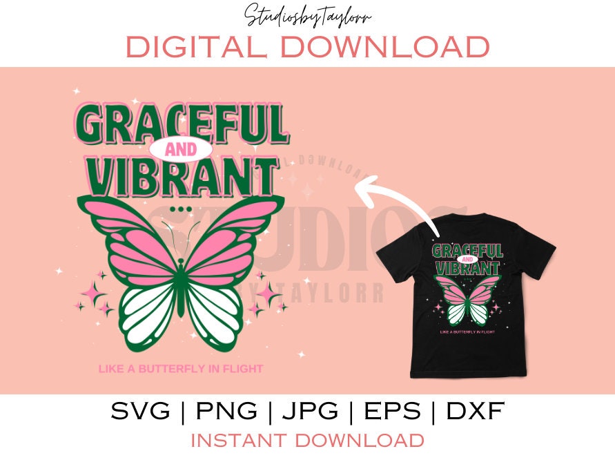 Graceful and Vibrant SVG | Digital Download | PNG File | Instant ...