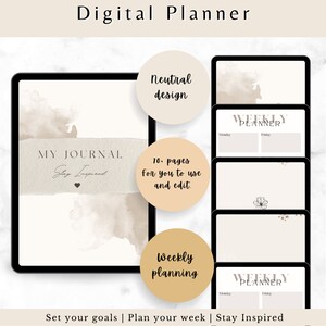 Aesthetic Digital Planner / Journal - Etsy