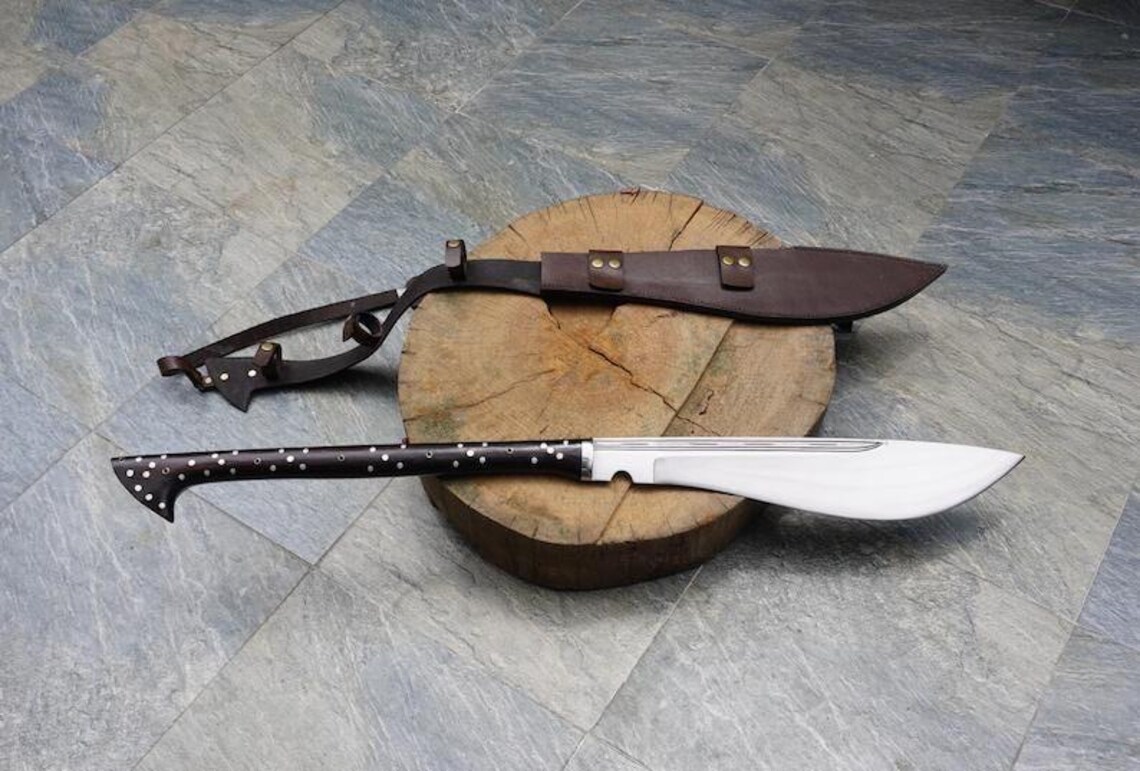 Custom Handmade Carbon Steel Blade Long Handle Dao Machete Sword ...