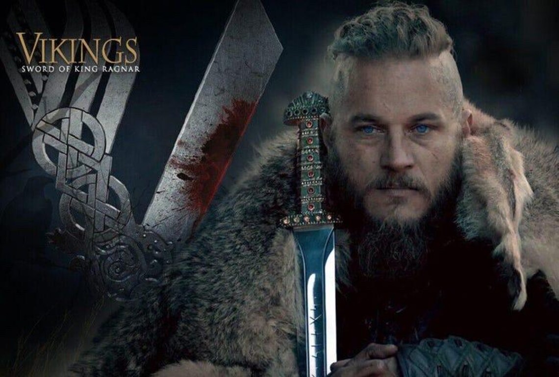 King Ragnar Lothbrok Viking Sword, Handcrafted Norse Replica Nordic ...