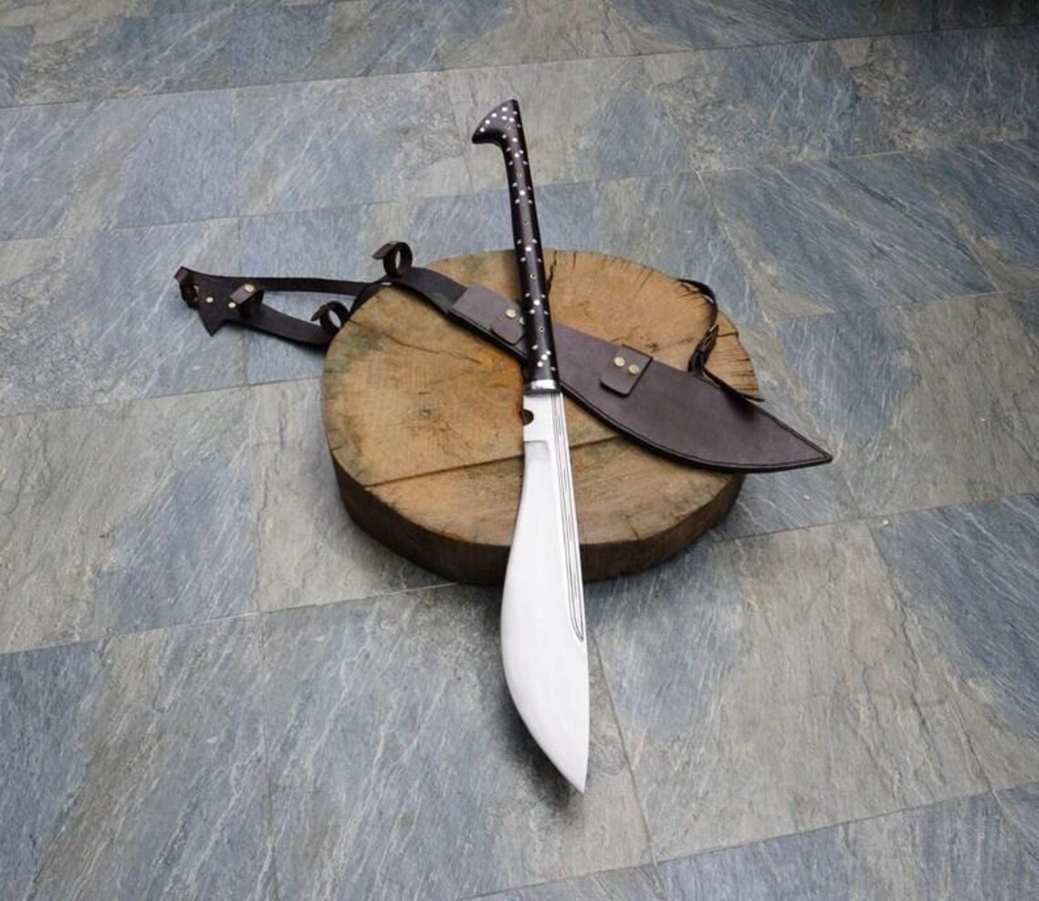 Custom Handmade Carbon Steel Blade Long Handle Dao Machete Sword ...