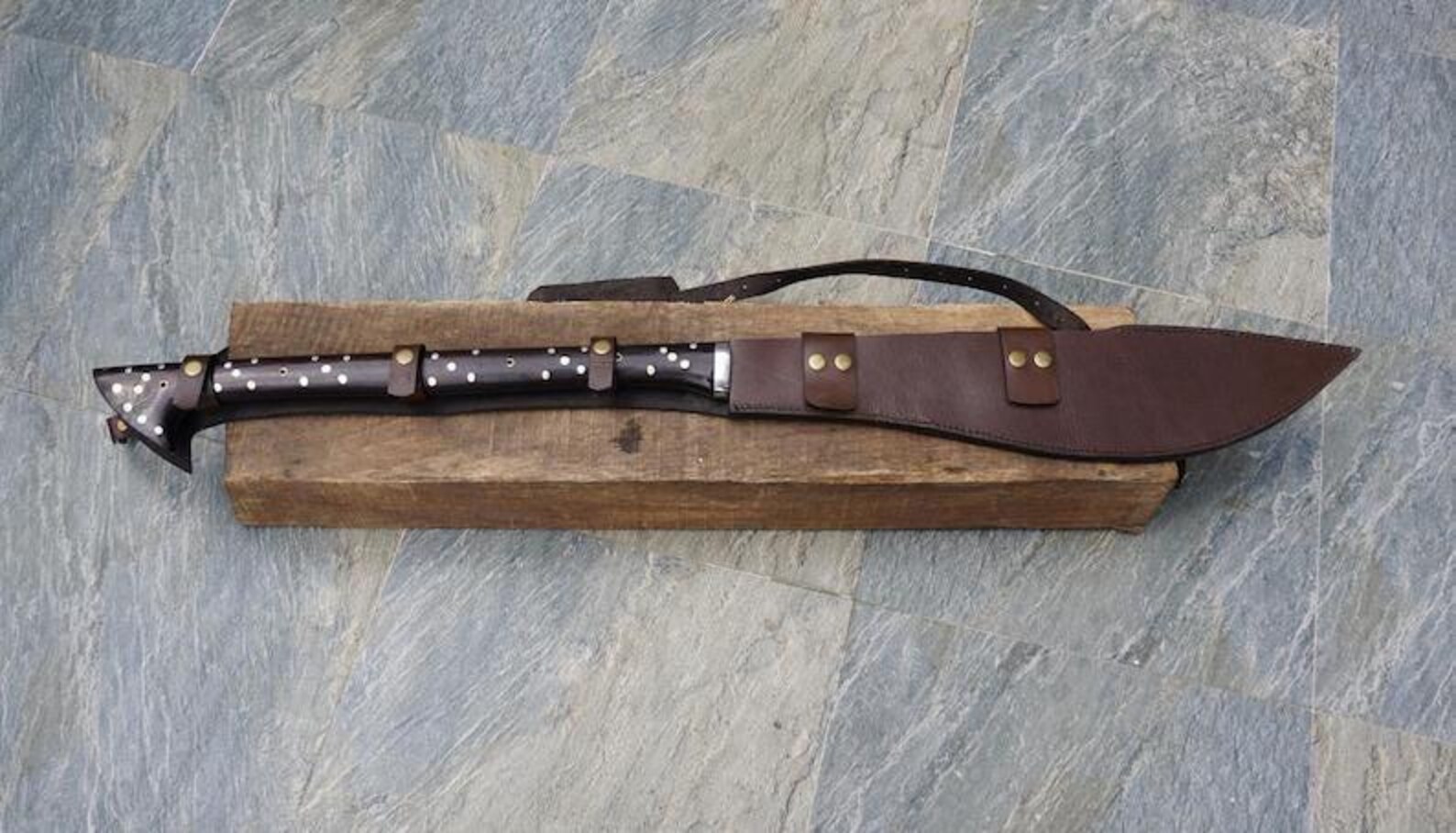 Custom Handmade Carbon Steel Blade Long Handle Dao Machete Sword ...