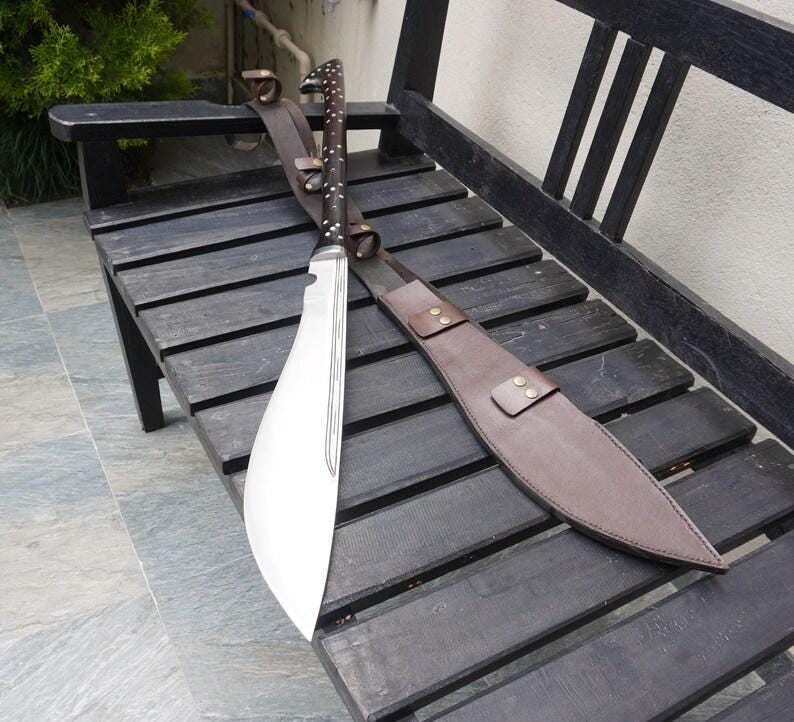 Custom Handmade Carbon Steel Blade Long Handle Dao Machete Sword ...