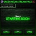 Green Neon Stream Overlay Pack | Twitch & Youtube (instant Download) - Etsy