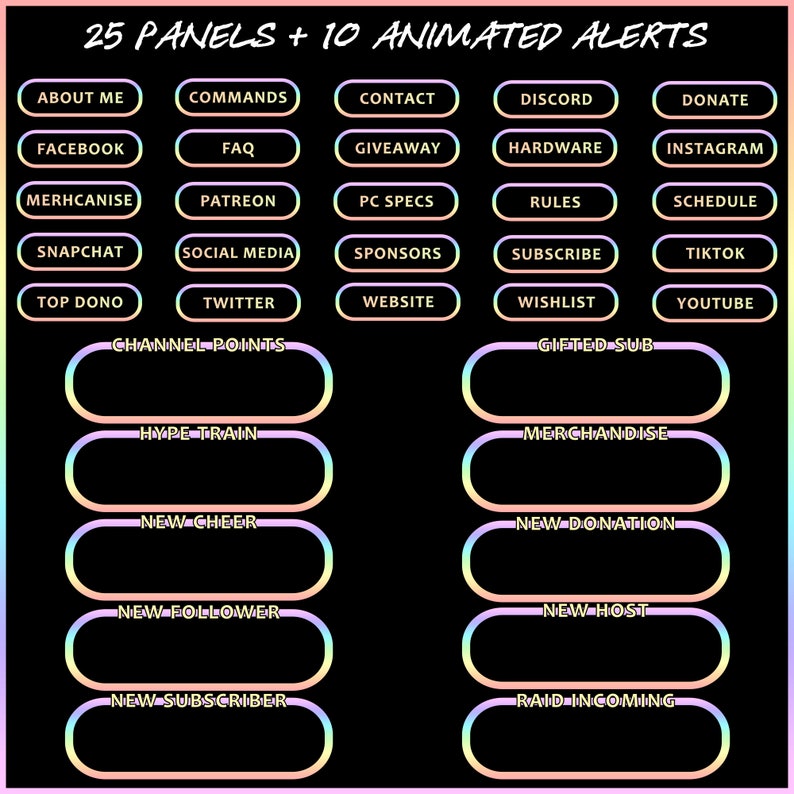 Pastel Rainbow Stream Pack | (HD Quality Webm File) - Etsy