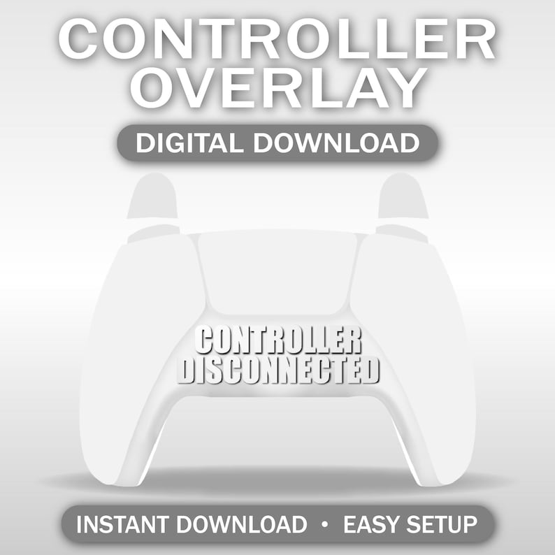 White Controller Overlay for OBS | Twitch/youtube | Instant Download - Etsy