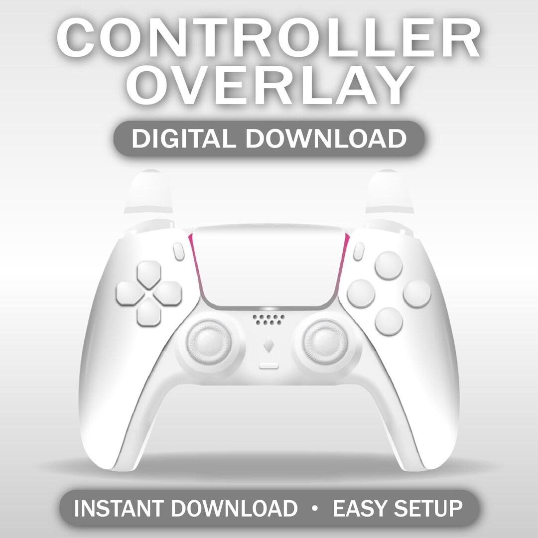 White Controller Overlay for OBS | Twitch/youtube | Instant Download - Etsy