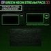 Green Neon Stream Overlay Pack | Twitch & Youtube (instant Download) - Etsy