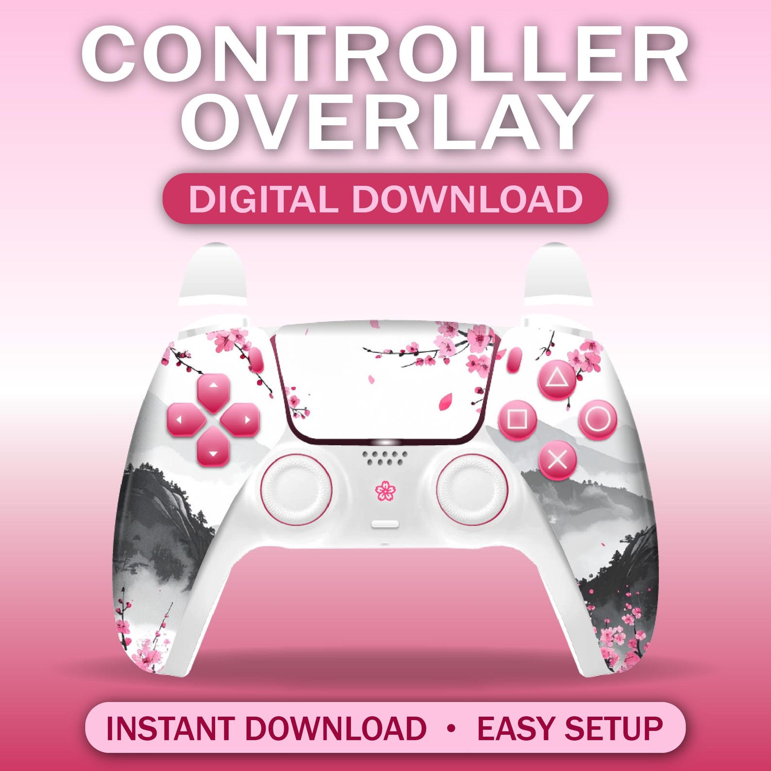 Sakura Controller Overlay for OBS | Twitch/youtube | Instant Download ...