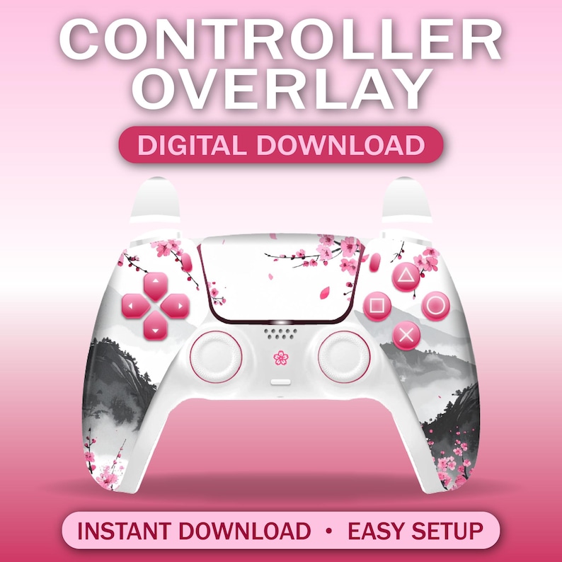 Sakura Controller Overlay for OBS | Twitch/youtube | Instant Download ...