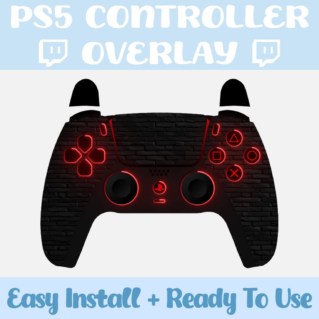 Red Neon Animated Controller Overlay for OBS Twitch/youtube Instant Download - Etsy