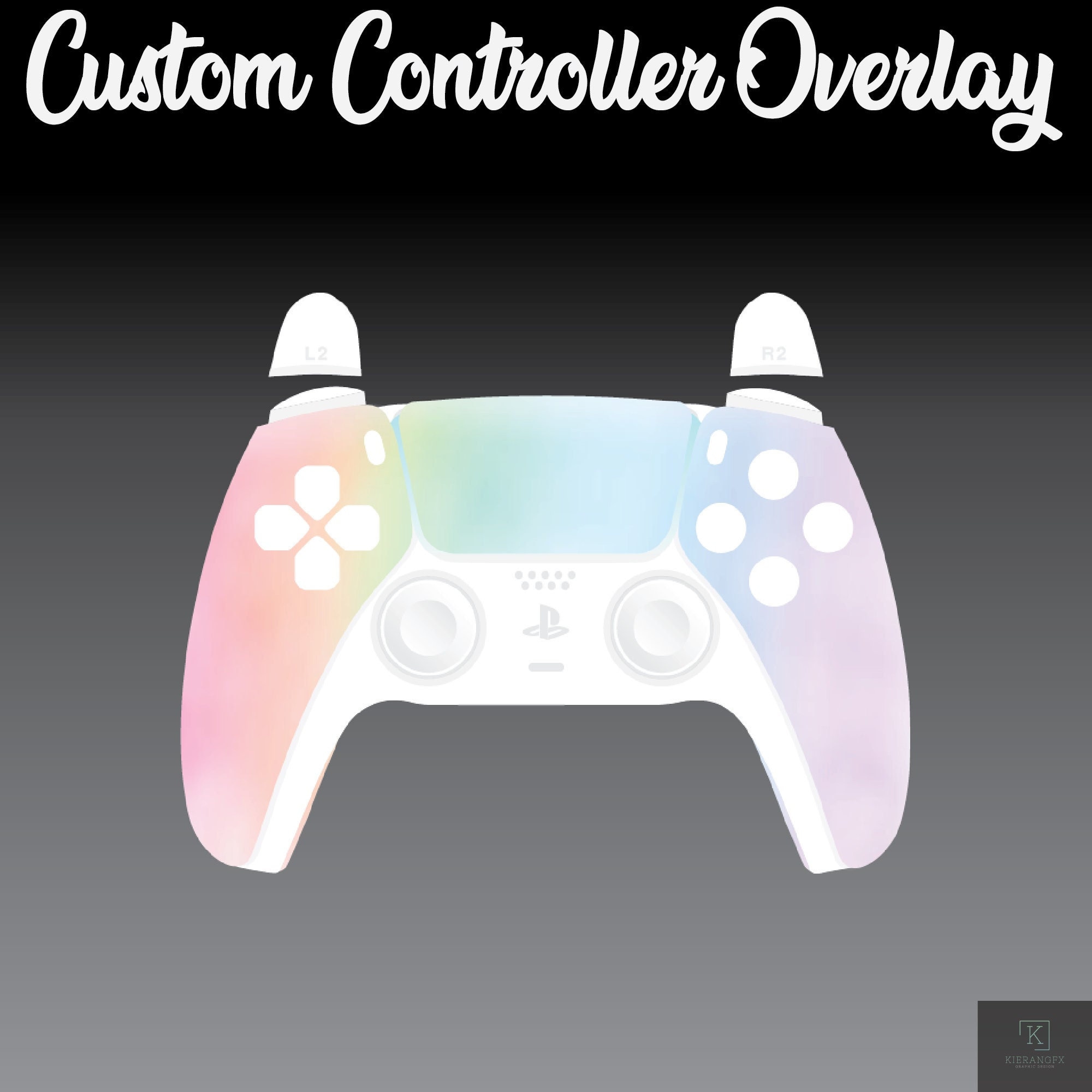 Pastel Rainbow Controller Overlay for OBS Twitch/youtube Instant Download - Etsy