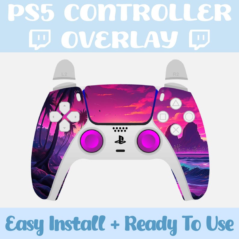 Pink Sunset Overlay for OBS | Twitch/youtube | Instant Download - Etsy