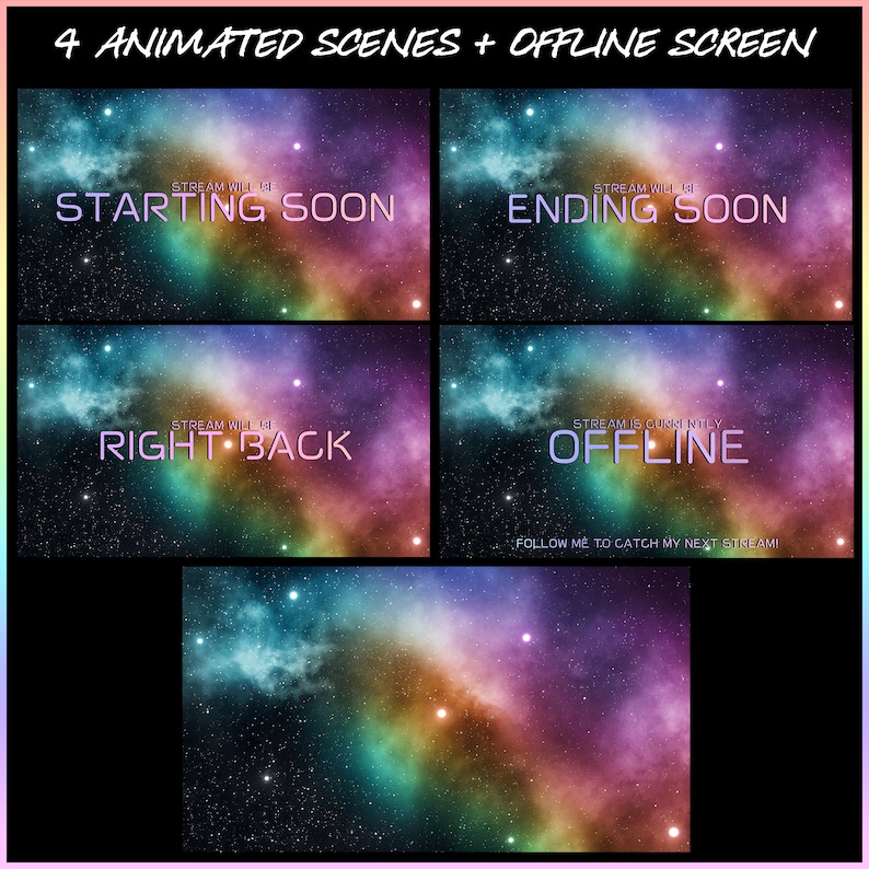 Pastel Rainbow Stream Pack | (HD Quality Webm File) - Etsy