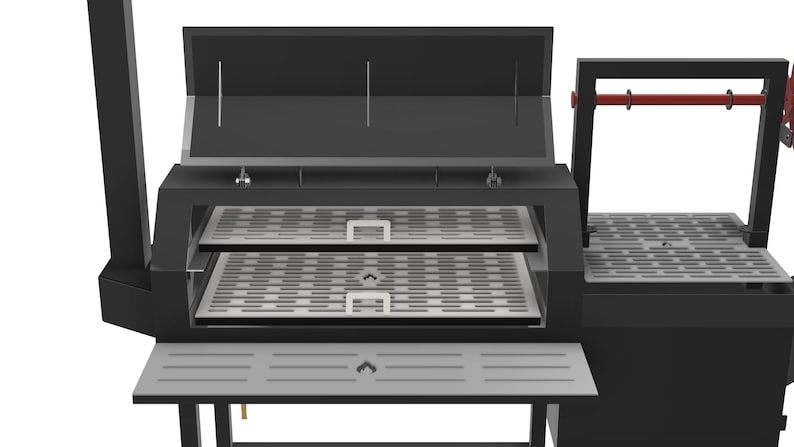 Smoker With Santa Maria Grill DXF & Blueprints - Etsy