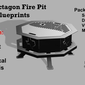 Texas Octagon Fire Pit DXF & Blueprints - Etsy