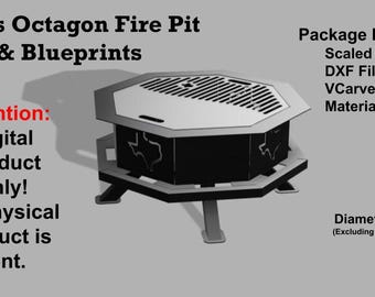 Basic Octagon Fire Pit DXF & Blueprints - Etsy
