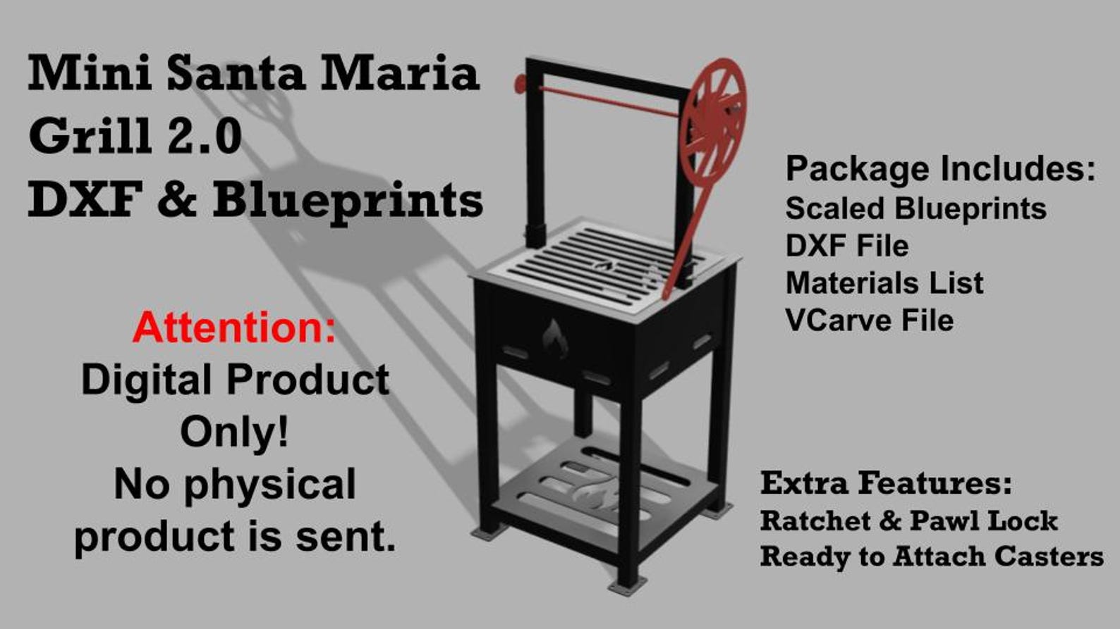 Mini Santa Maria Grill 2.0 DXF & Blueprints - Etsy