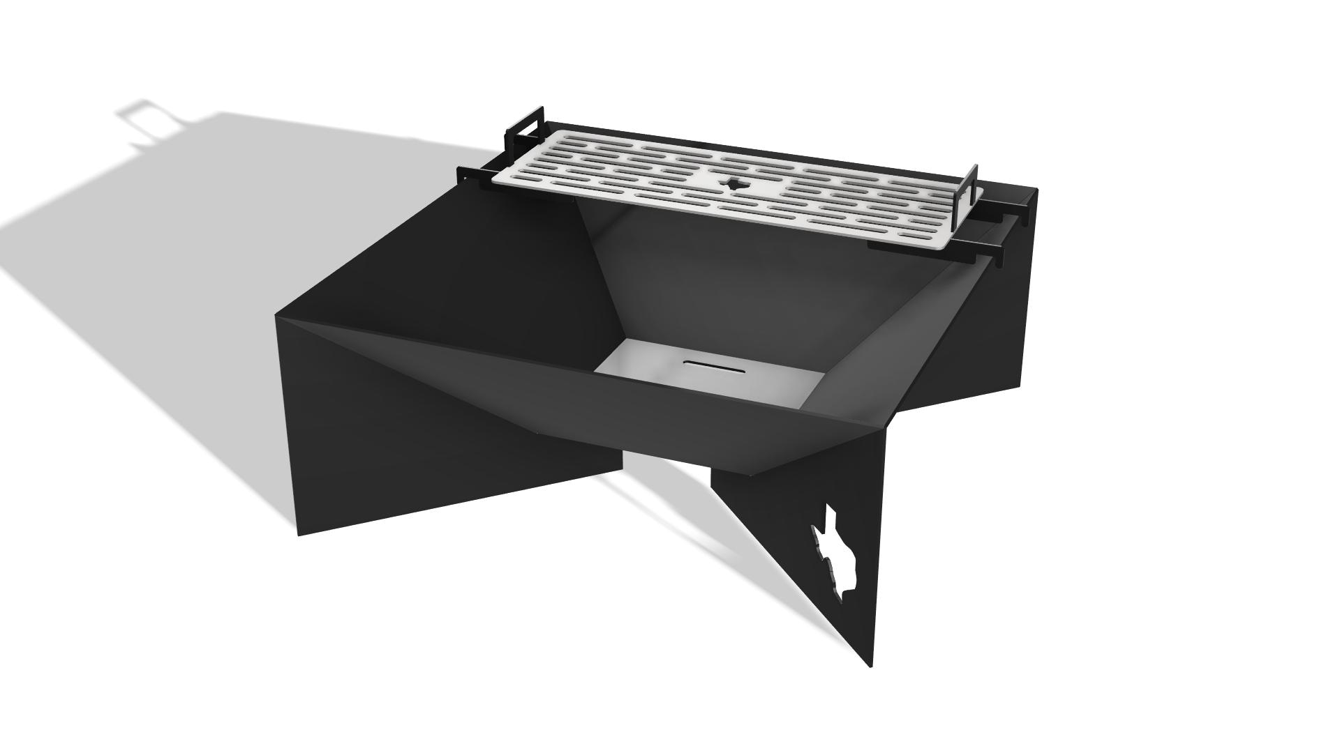 Square Fire Pit DXF & Blueprints - Etsy