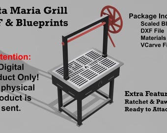 Mini Santa Maria Grill DXF & Blueprints - Etsy