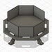 Octagon Fire Pit With Ring DIY Plans - Etsy