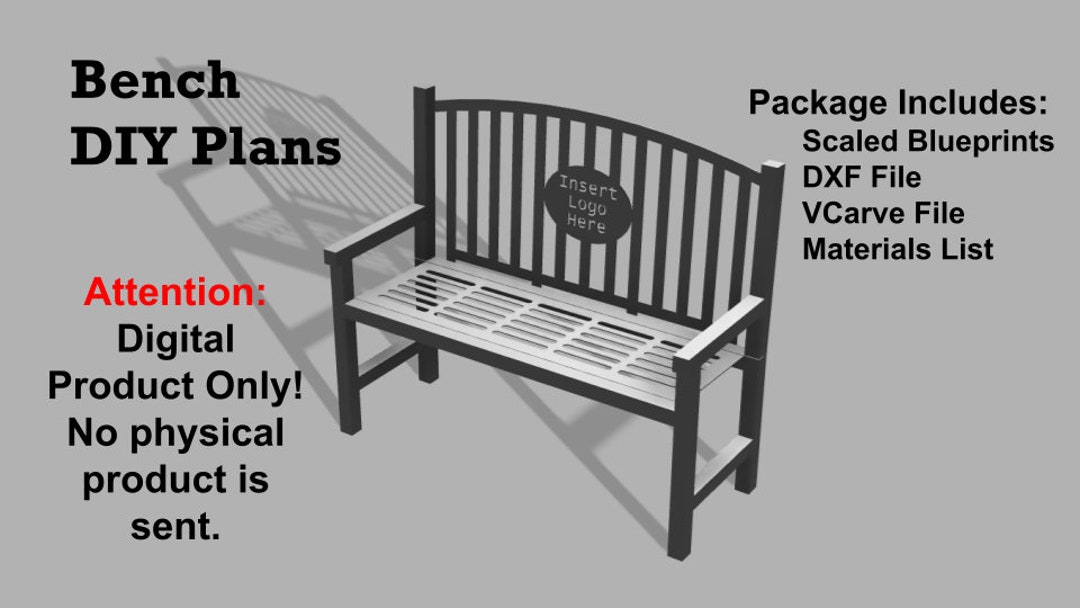 Custom Metal Bench DXF & Blueprints - Etsy Australia