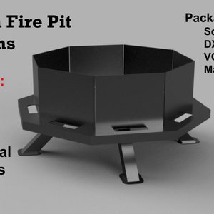 Octagon Fire Pit With Ring DXF & Blueprints - Etsy